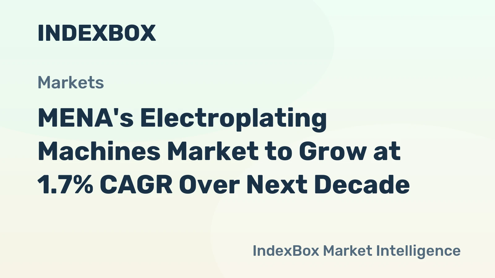 MENA's Electroplating Machines Market to Grow at 1.7% CAGR Over Next Decade