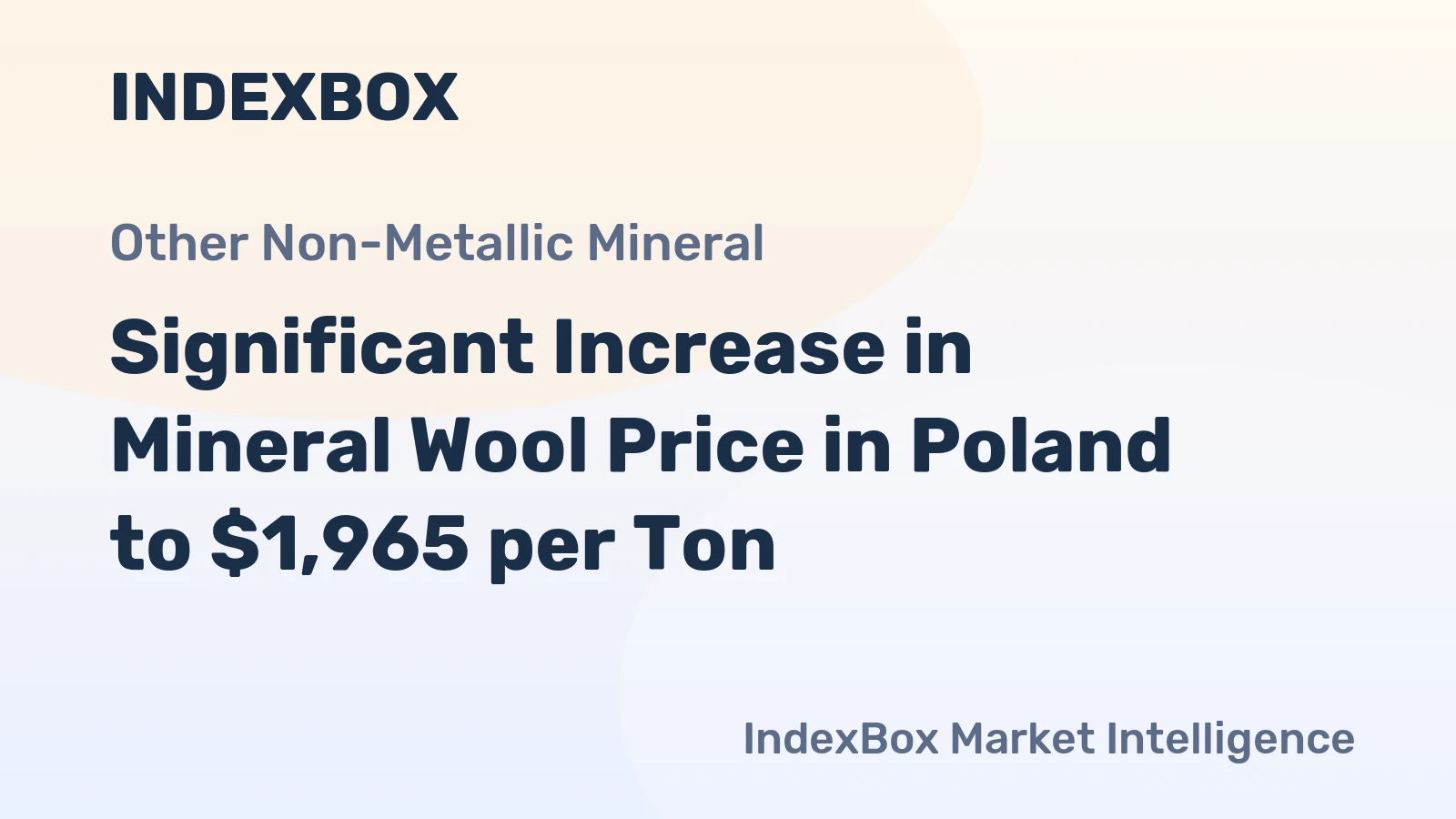 Significant Increase in Mineral Wool Price in Poland to $1,965 per Ton
