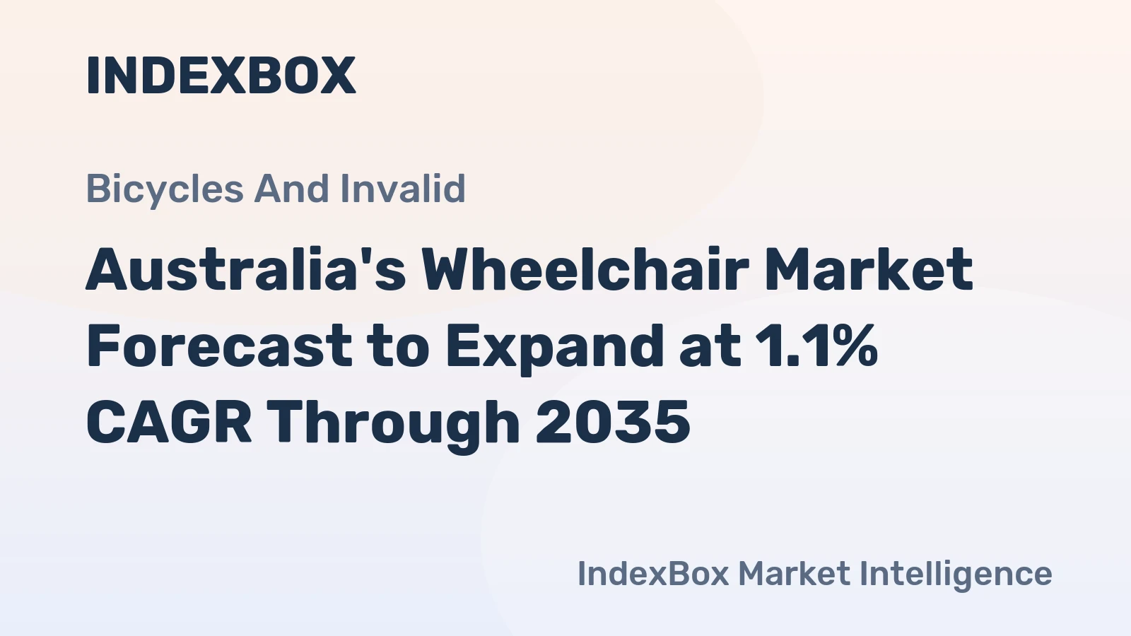 Australia's Wheelchair Market Forecast to Expand at 1.1% CAGR Through 2035