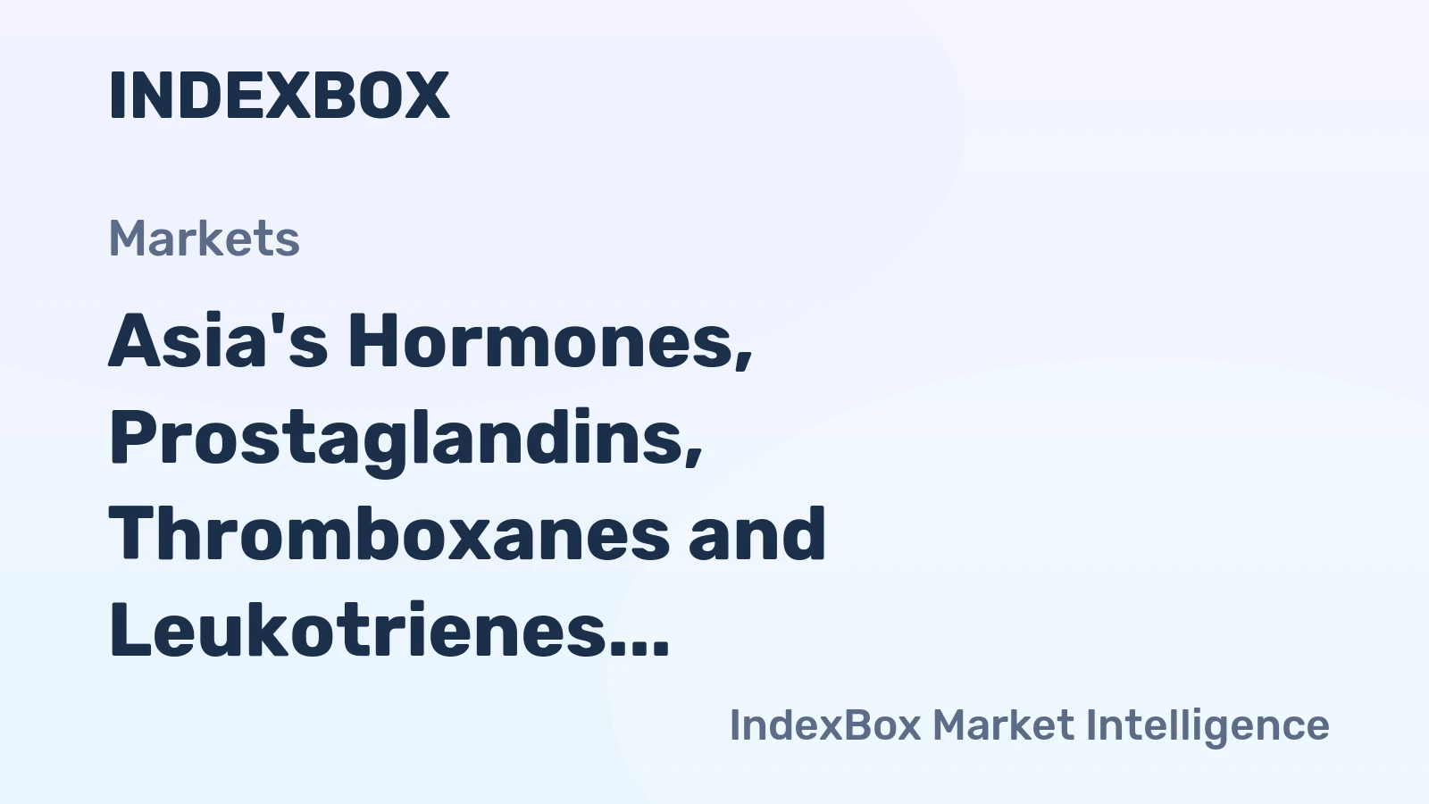 Asia's Hormones, Prostaglandins, Thromboxanes and Leukotrienes Market to See Steady Growth with Market Volume Expected to Reach 8.8K tons and Market Value to Hit $18.5B by 2035