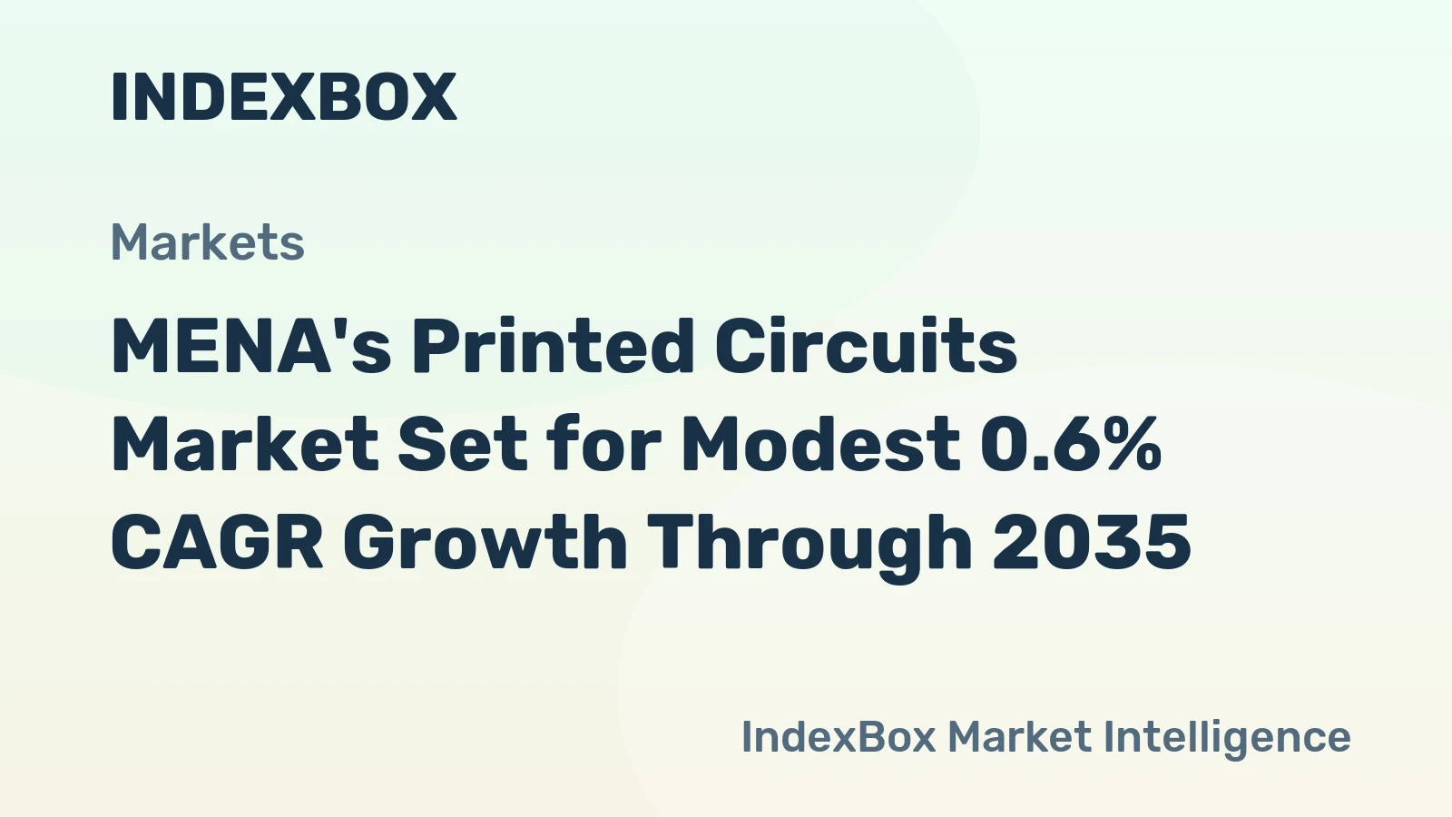 MENA's Printed Circuits Market Set for Modest 0.6% CAGR Growth Through 2035