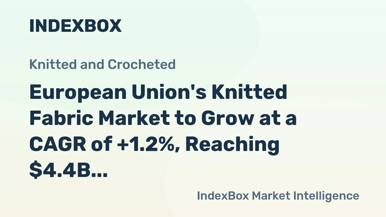 European Union's Knitted Fabric Market to Grow at a CAGR of +1.2%, Reaching $4.4B by 2035