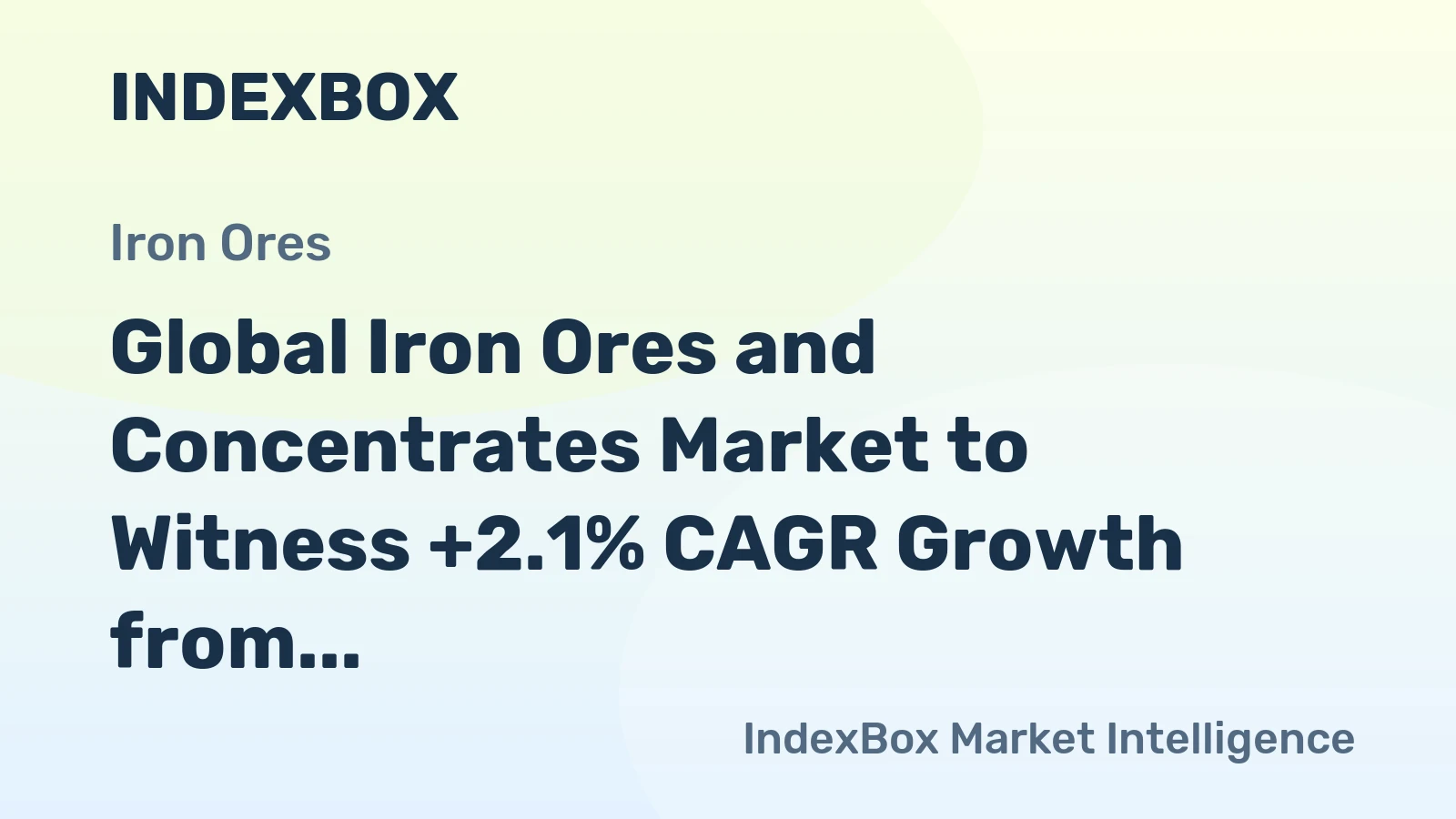 Global Iron Ores and Concentrates Market to Witness +2.1% CAGR Growth from 2024-2035, Reaching $492.3B by the End of 2035