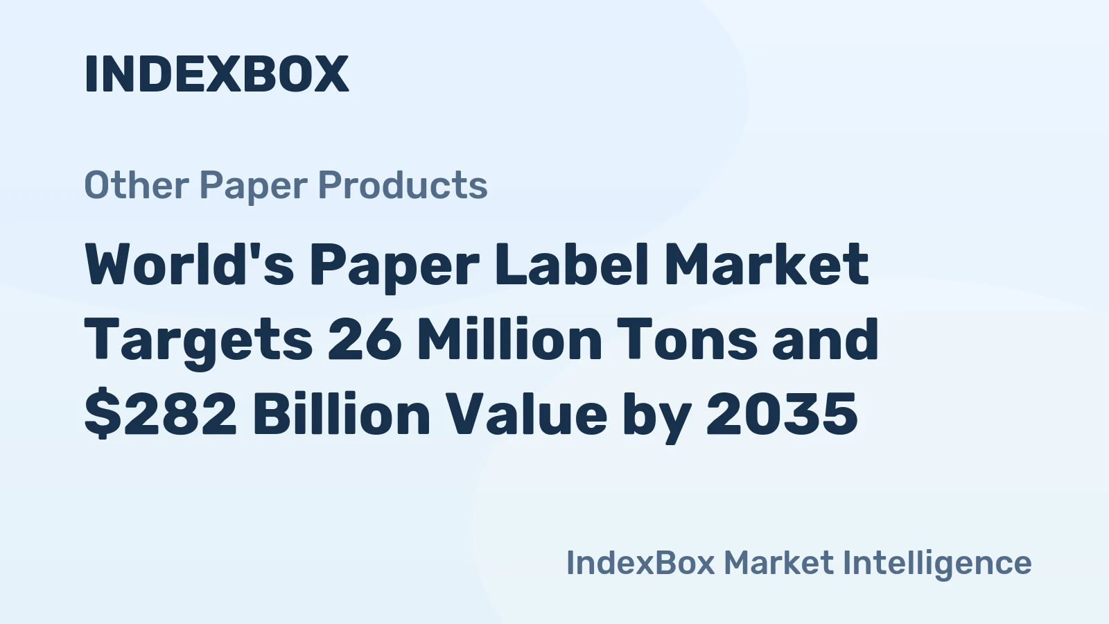 World's Paper Label Market Targets 26 Million Tons and $282 Billion Value by 2035
