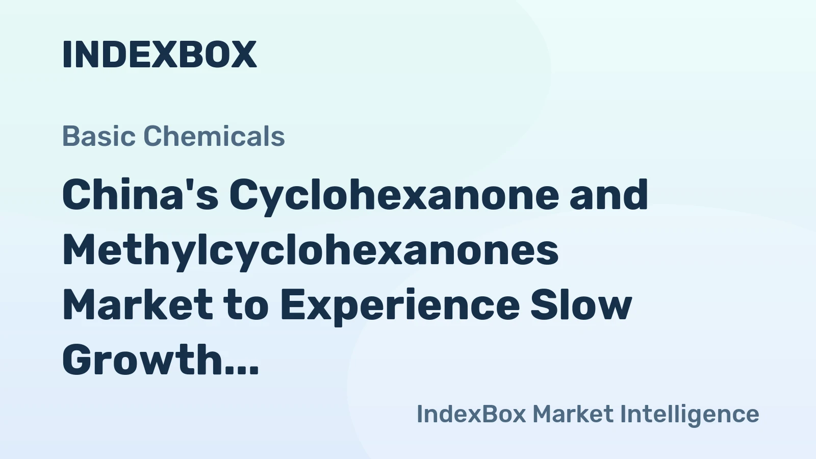 China's Cyclohexanone and Methylcyclohexanones Market to Experience Slow Growth with Anticipated CAGR of +1.5%