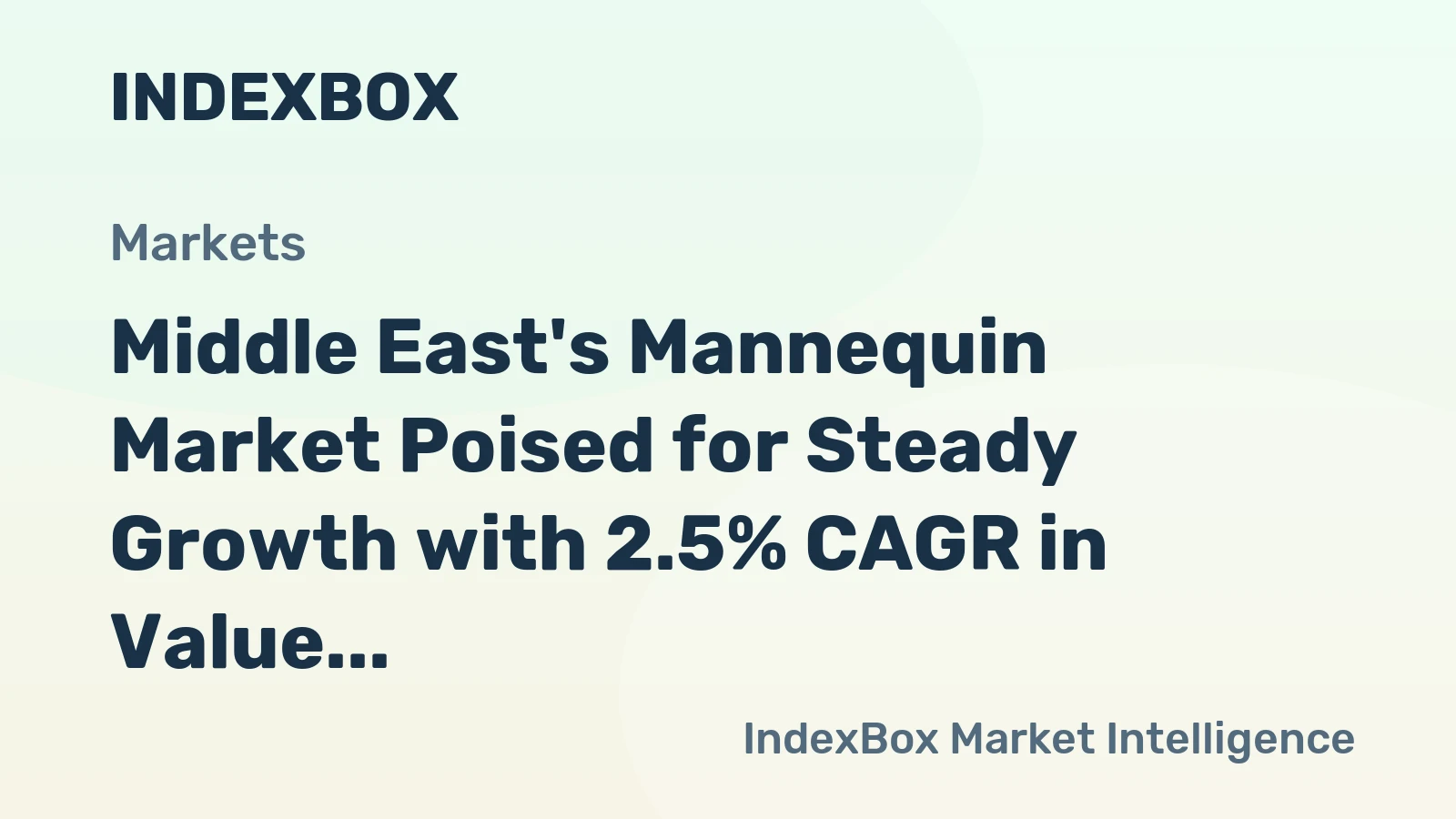 Middle East's Mannequin Market Poised for Steady Growth with 2.5% CAGR in Value