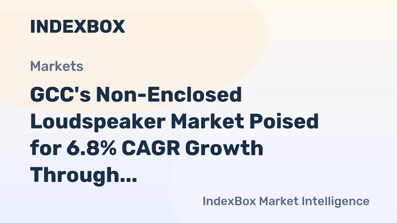 GCC's Non-Enclosed Loudspeaker Market Poised for 6.8% CAGR Growth Through 2035