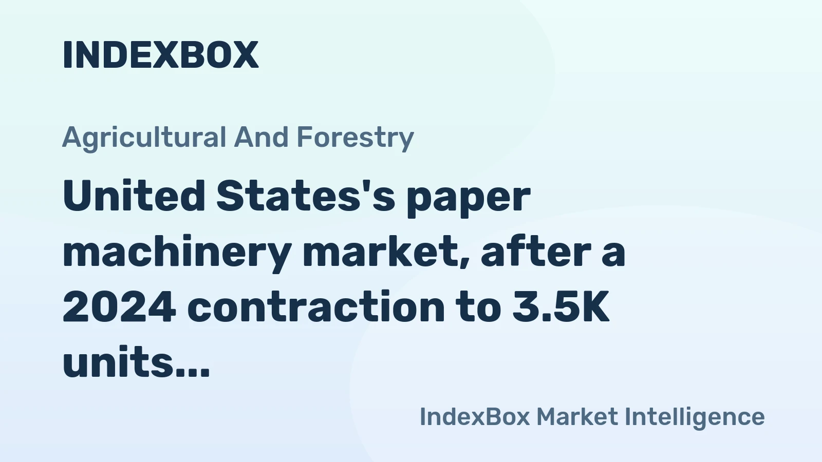 United States's paper machinery market, after a 2024 contraction to 3.5K units and $33M, is forecast to grow to 4.1K units and $39M by 2035.