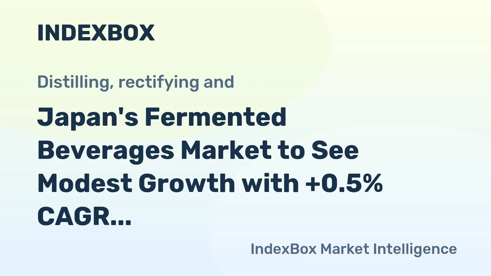 Japan's Fermented Beverages Market to See Modest Growth with +0.5% CAGR through 2035