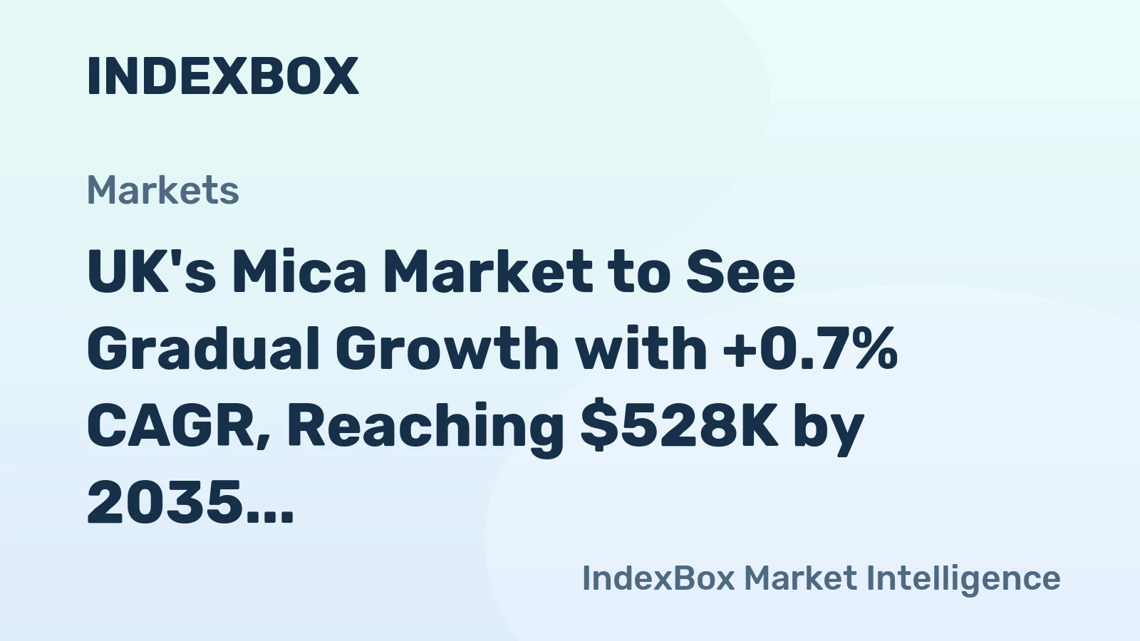 UK's Mica Market to See Gradual Growth with +0.7% CAGR, Reaching $528K by 2035
