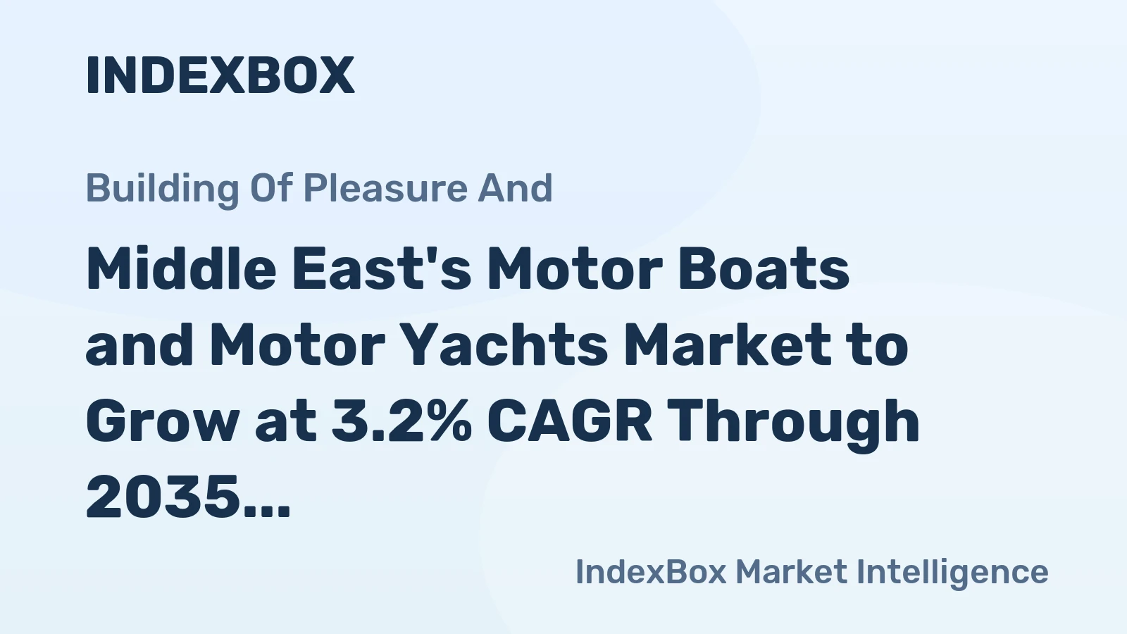 Middle East's Motor Boats and Motor Yachts Market to Grow at 3.2% CAGR Through 2035