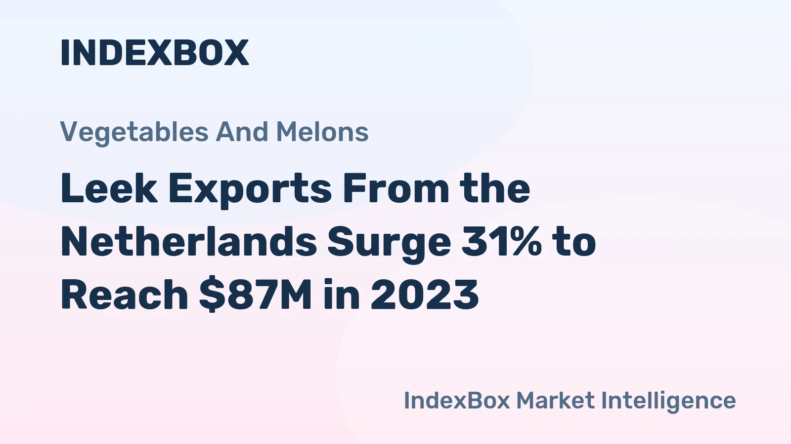 Leek Exports From the Netherlands Surge 31% to Reach $87M in 2023