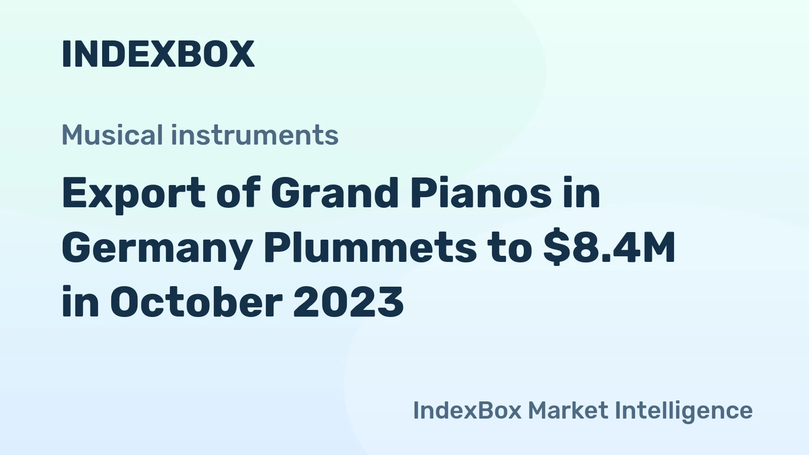 Export of Grand Pianos in Germany Plummets to $8.4M in October 2023