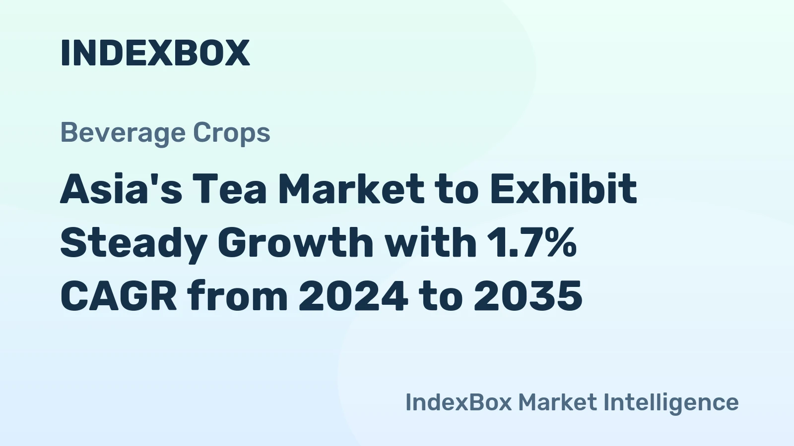 Asia's Tea Market to Exhibit Steady Growth with 1.7% CAGR from 2024 to 2035