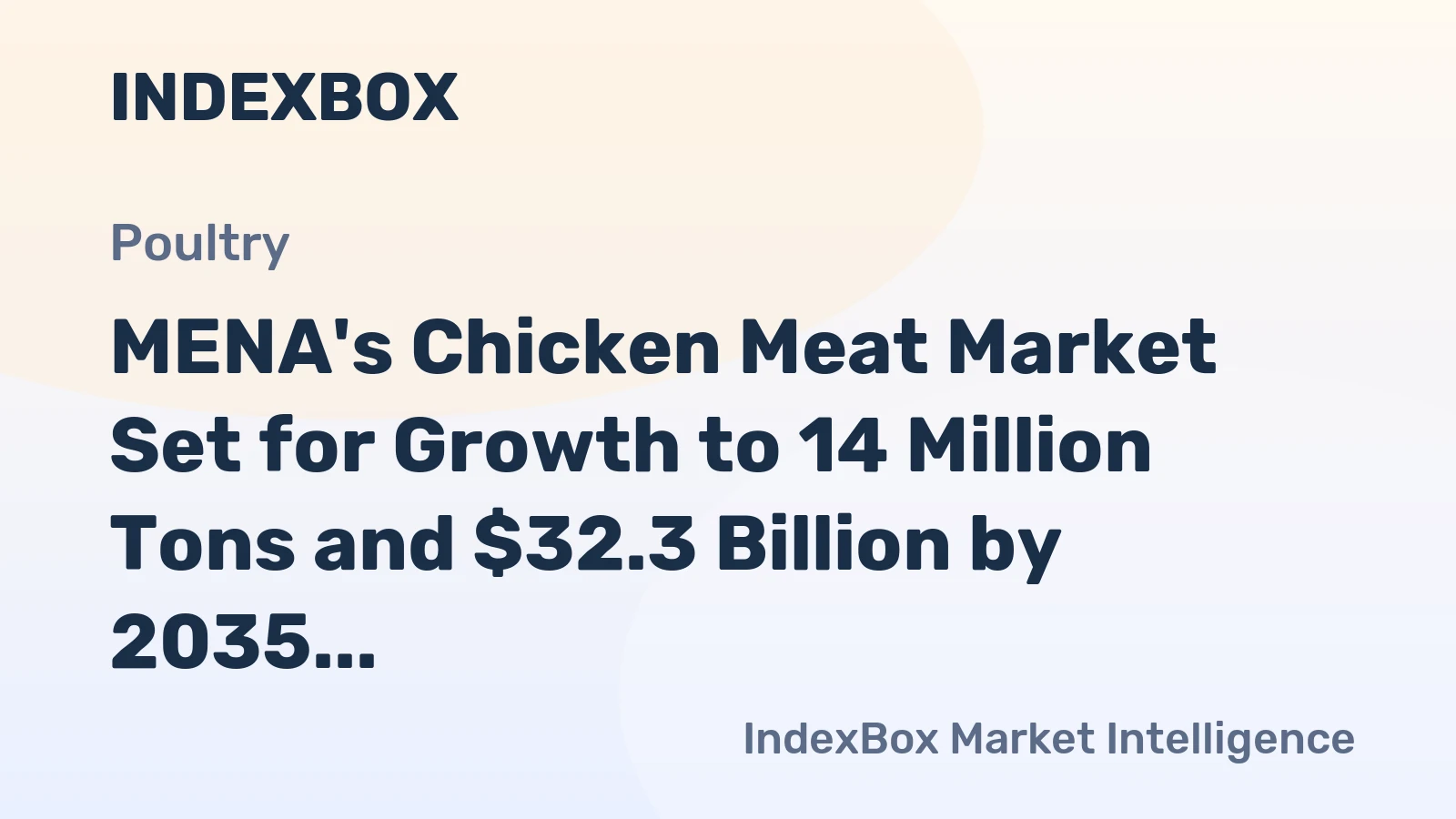 MENA's Chicken Meat Market Set for Growth to 14 Million Tons and $32.3 Billion by 2035