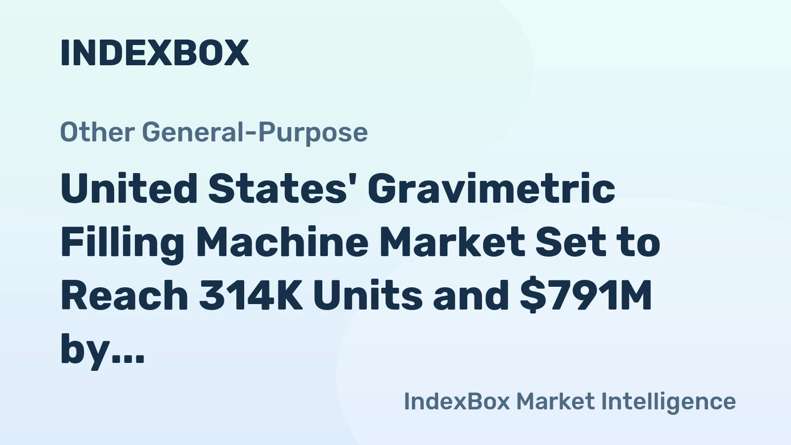 United States' Gravimetric Filling Machine Market Set to Reach 314K Units and $791M by 2035