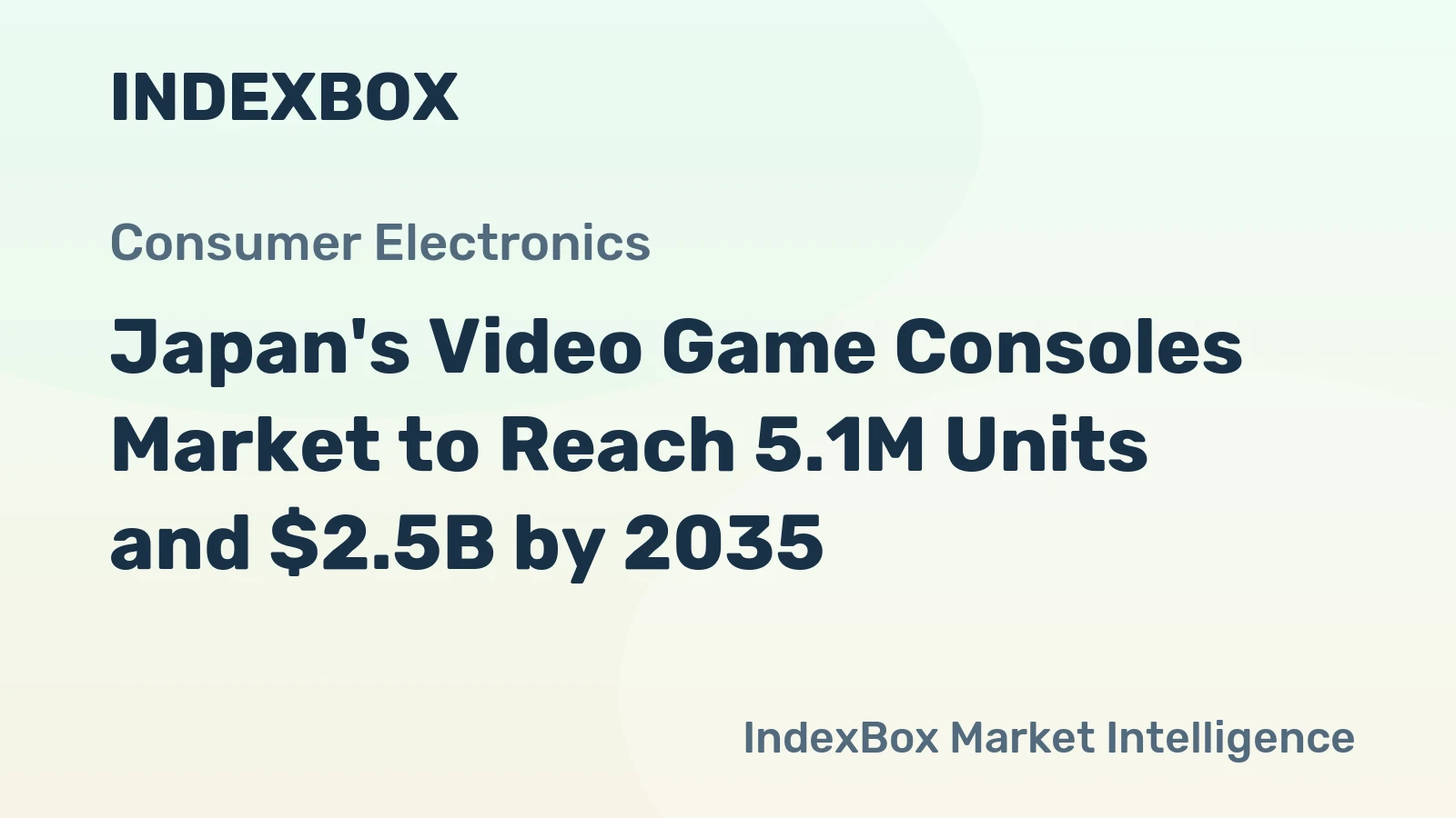 Japan's Video Game Consoles Market to Reach 5.1M Units and $2.5B by 2035