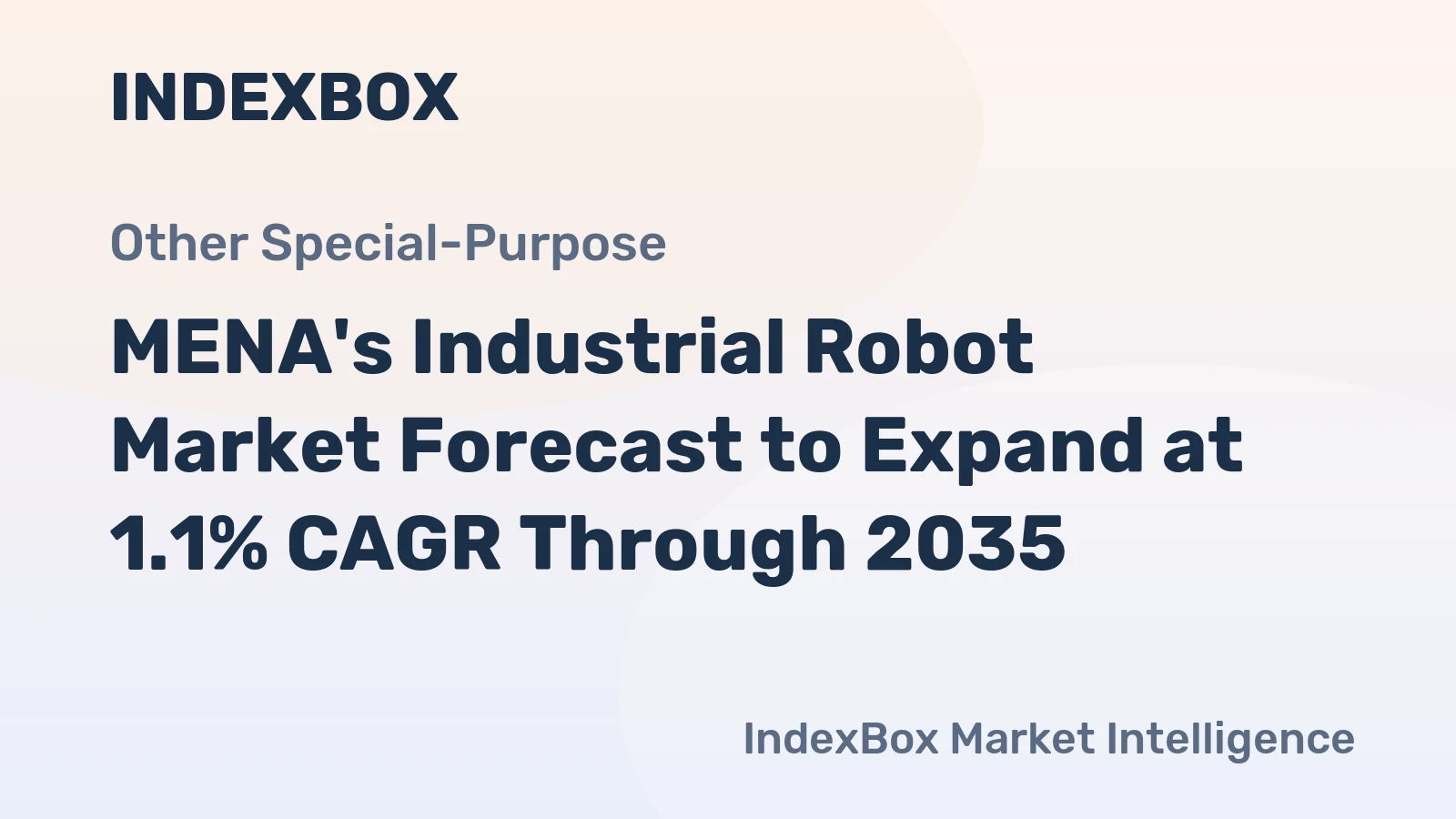 MENA's Industrial Robot Market Forecast to Expand at 1.1% CAGR Through 2035