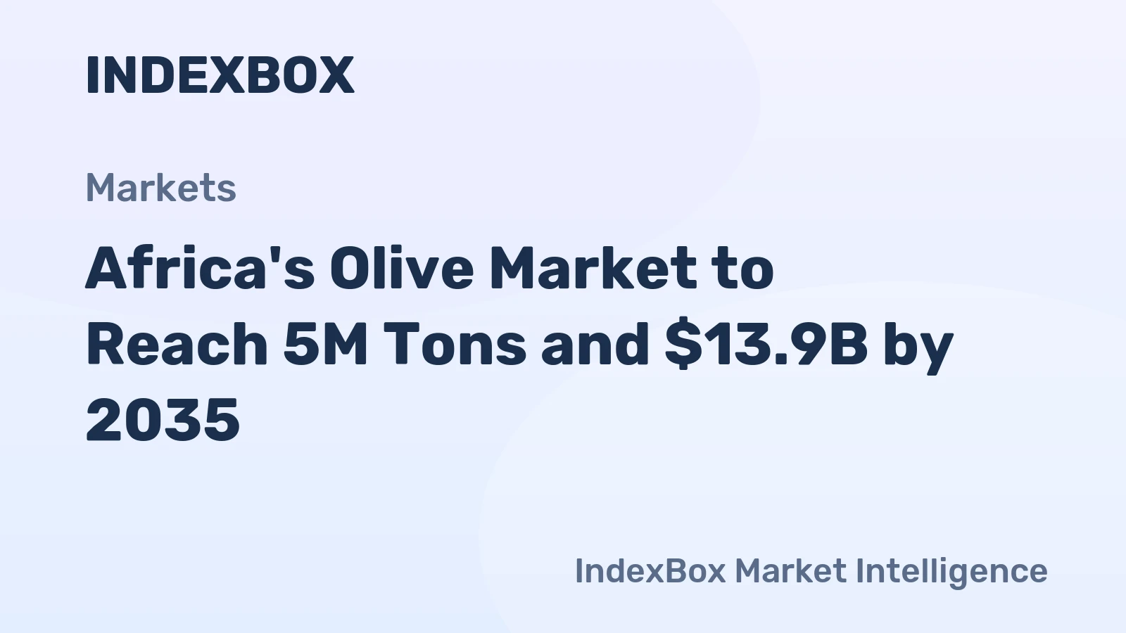 Africa's Olive Market to Reach 5M Tons and $13.9B by 2035