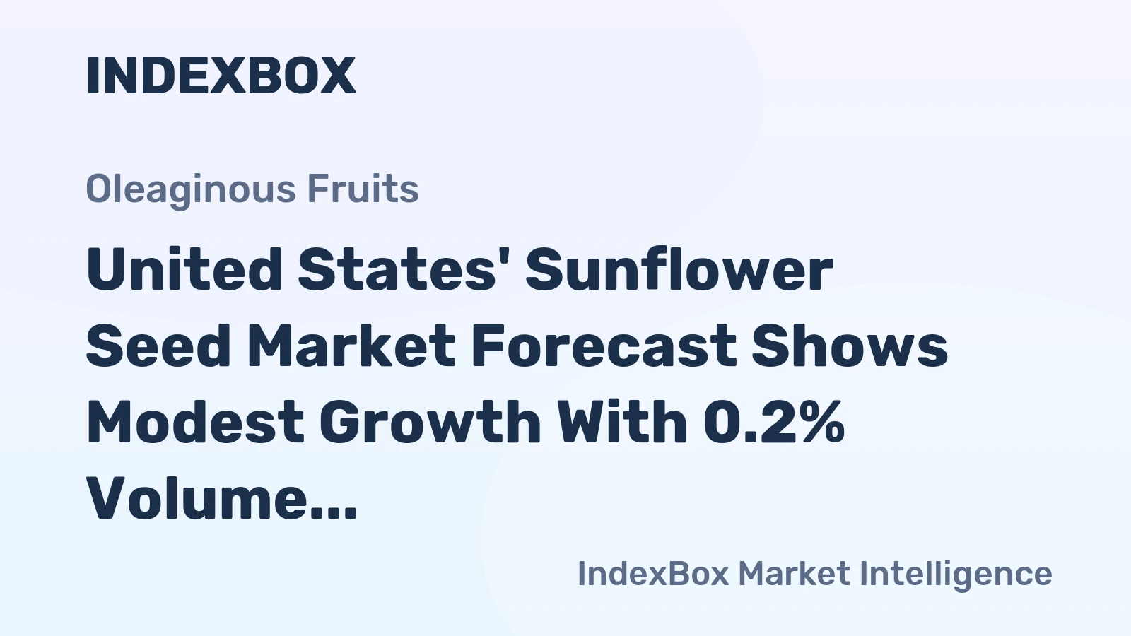 United States' Sunflower Seed Market Forecast Shows Modest Growth With 0.2% Volume CAGR Through 2035