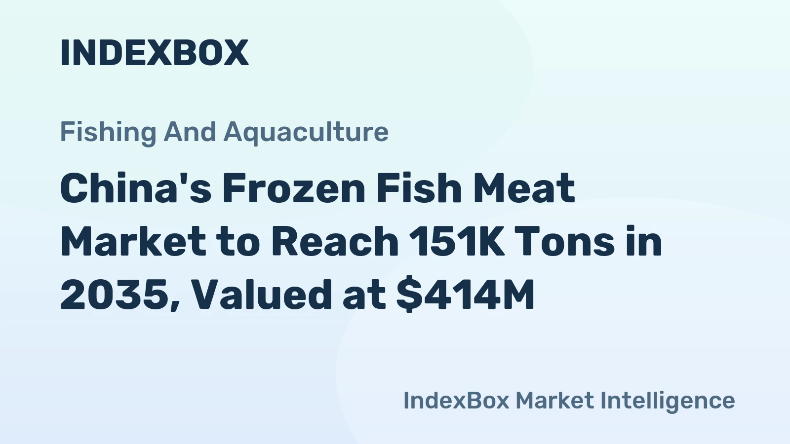China's Frozen Fish Meat Market to Reach 151K Tons in 2035, Valued at $414M