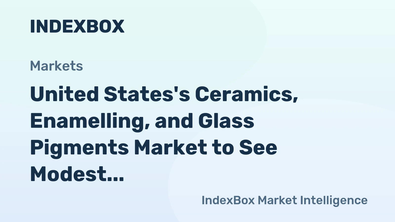 United States's Ceramics, Enamelling, and Glass Pigments Market to See Modest Growth with Expected CAGR of +0.9% by 2035