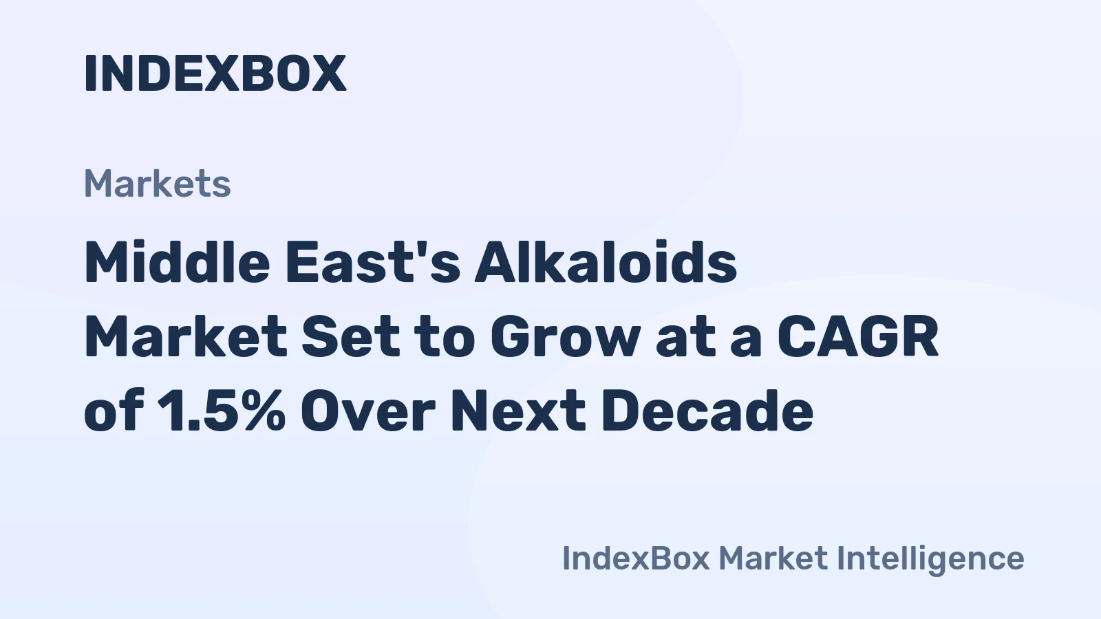 Middle East's Alkaloids Market Set to Grow at a CAGR of 1.5% Over Next Decade