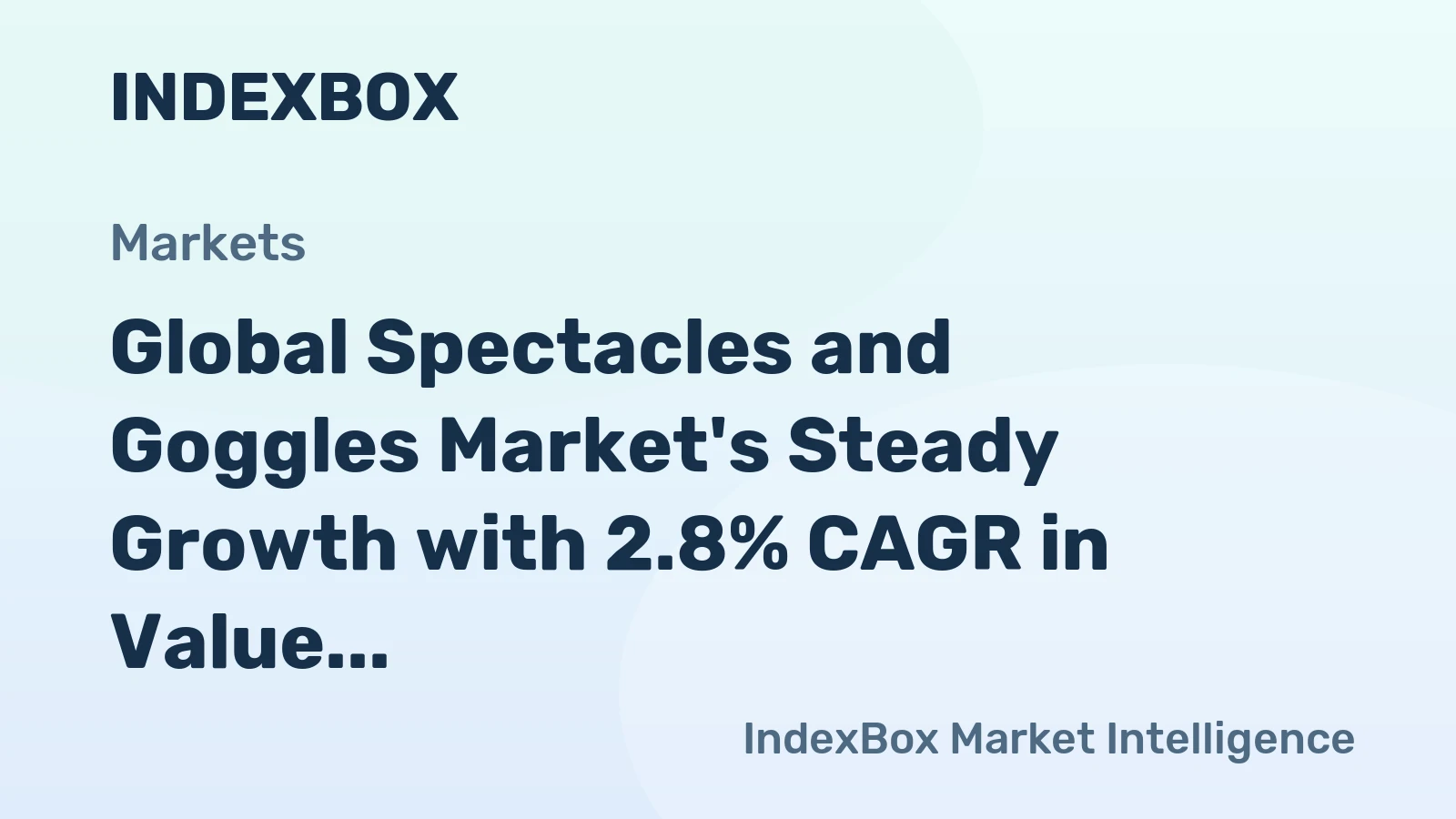 Global Spectacles and Goggles Market's Steady Growth with 2.8% CAGR in Value Through 2035
