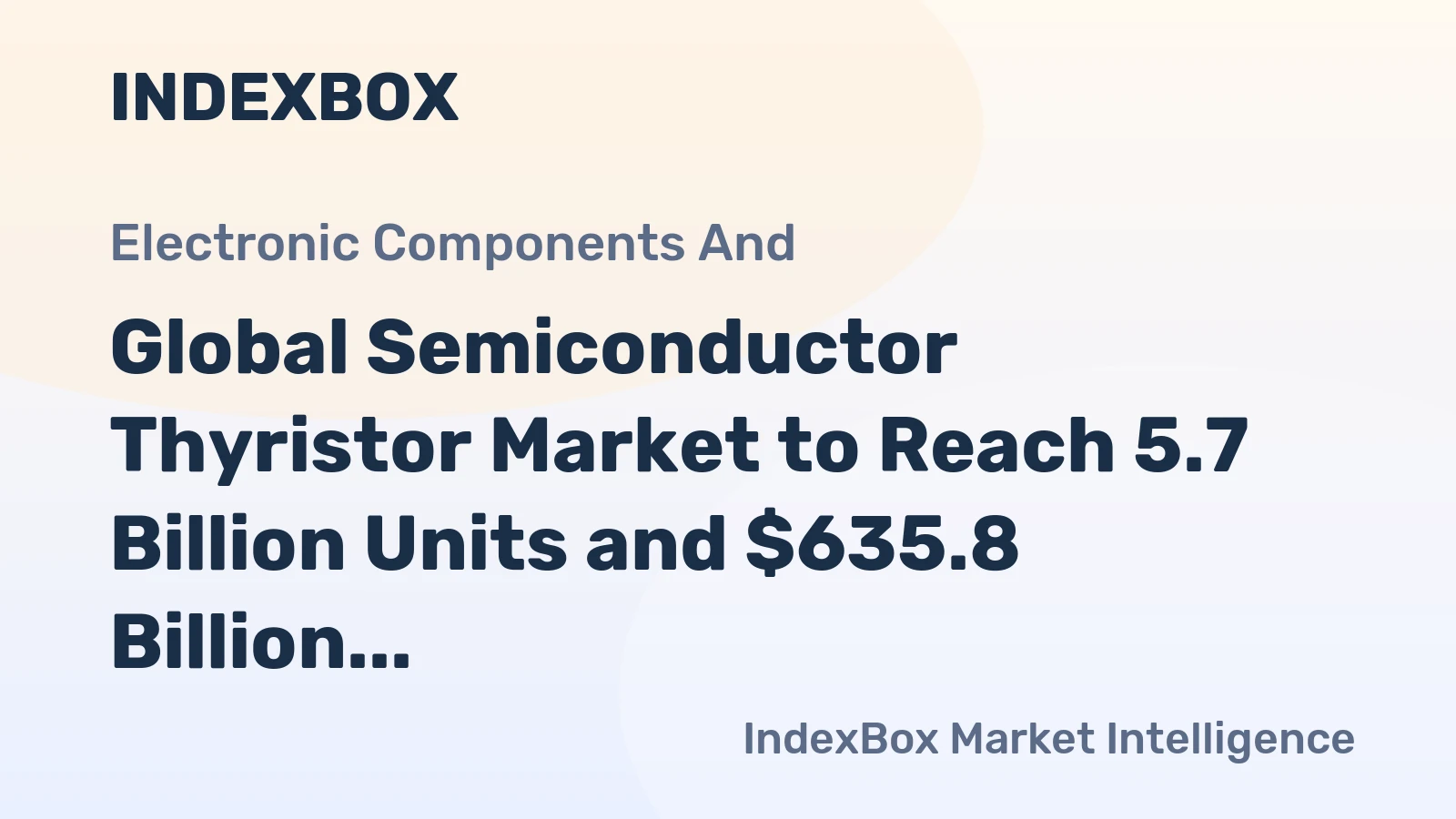 Global Semiconductor Thyristor Market to Reach 5.7 Billion Units and $635.8 Billion in Value by 2035