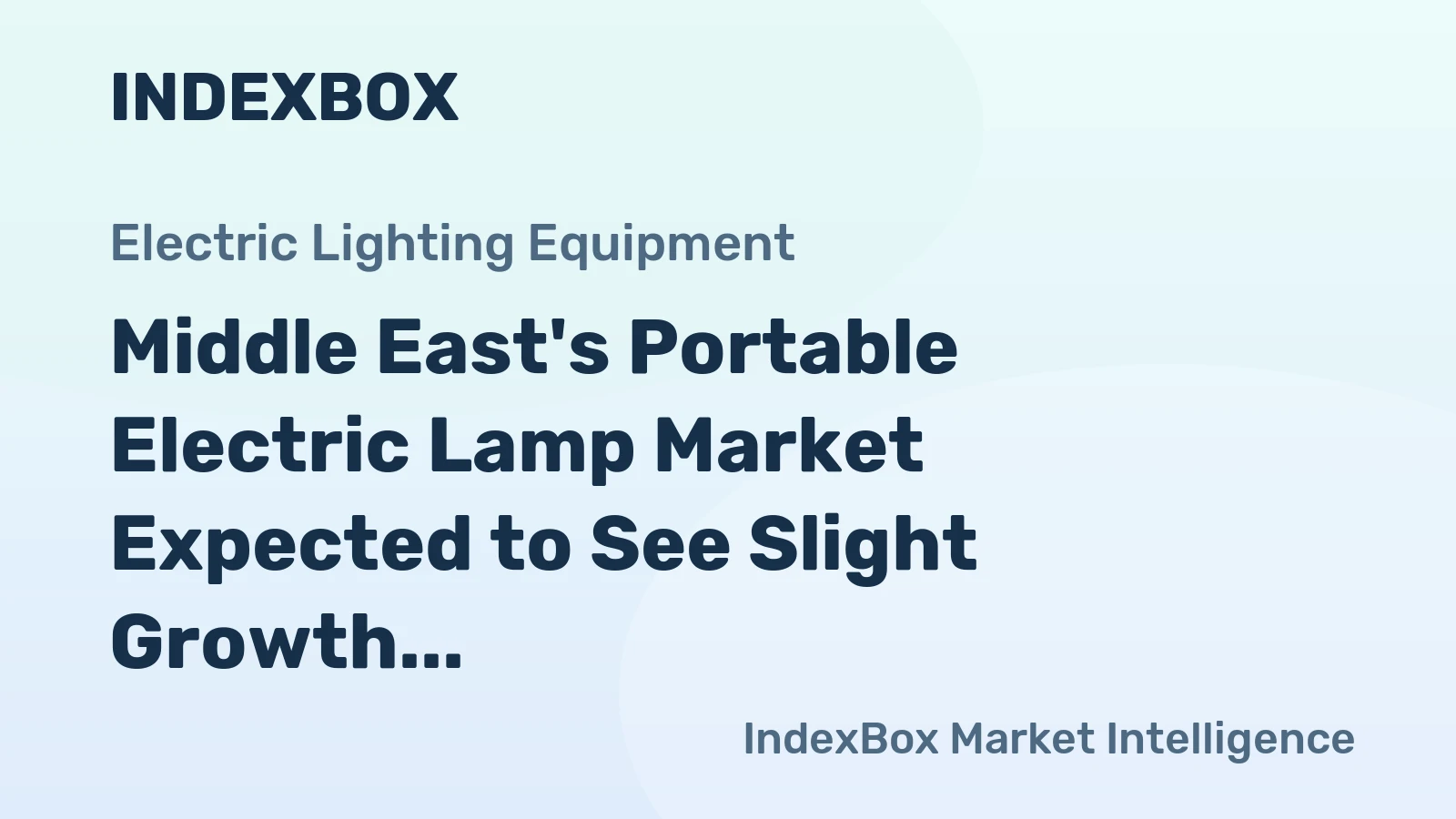 Middle East's Portable Electric Lamp Market Expected to See Slight Growth, Reaching 92M Units and $526M in Value by 2035