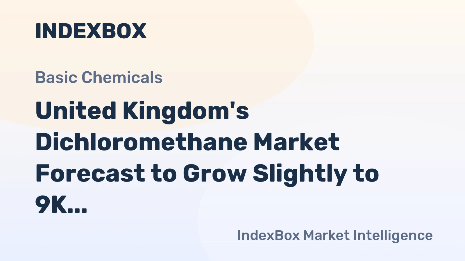 United Kingdom's Dichloromethane Market Forecast to Grow Slightly to 9K Tons and $8M by 2035