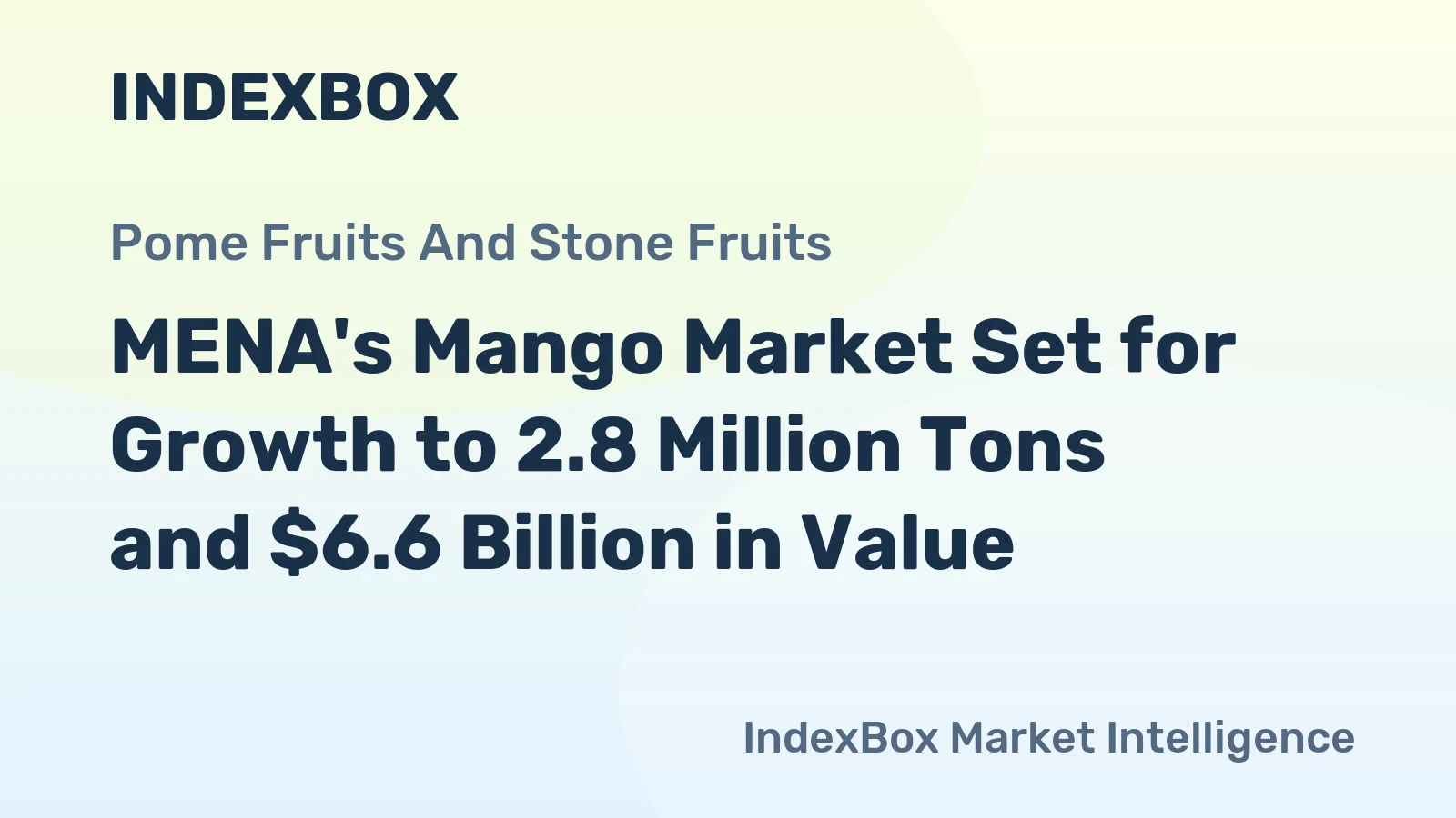 MENA's Mango Market Set for Growth to 2.8 Million Tons and $6.6 Billion in Value