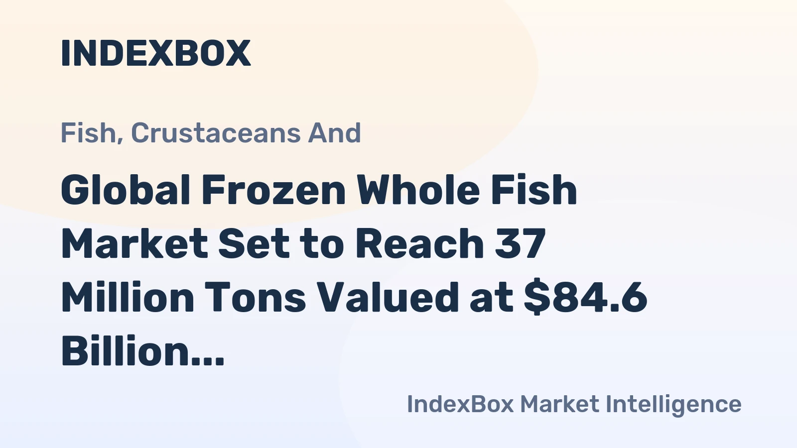 Global Frozen Whole Fish Market Set to Reach 37 Million Tons Valued at $84.6 Billion by 2035