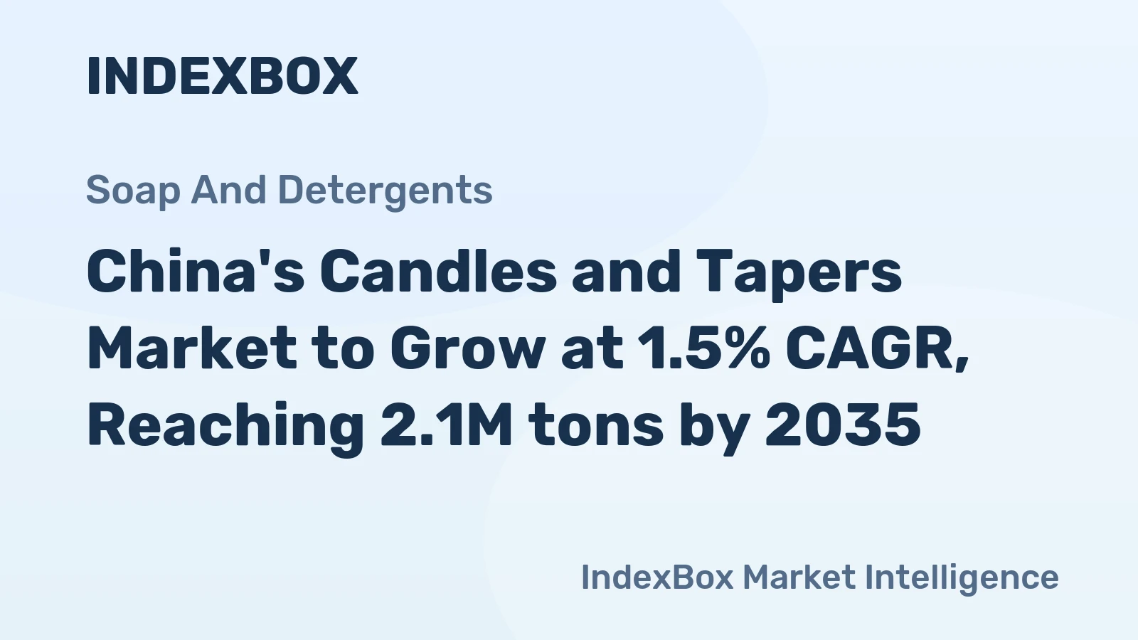China's Candles and Tapers Market to Grow at 1.5% CAGR, Reaching 2.1M tons by 2035