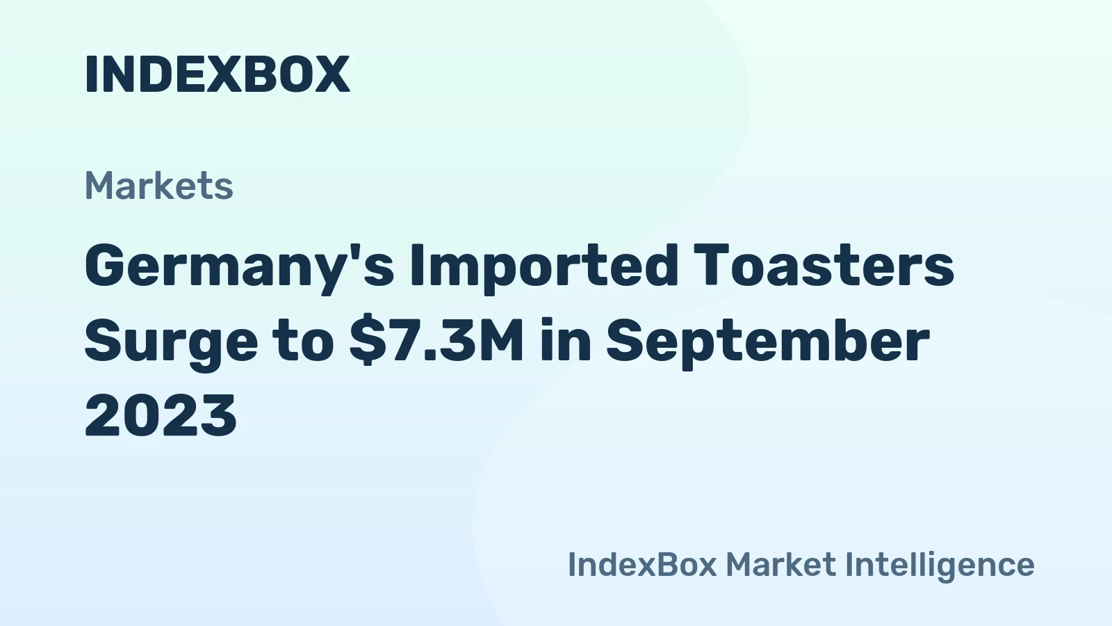 Germany's Imported Toasters Surge to $7.3M in September 2023