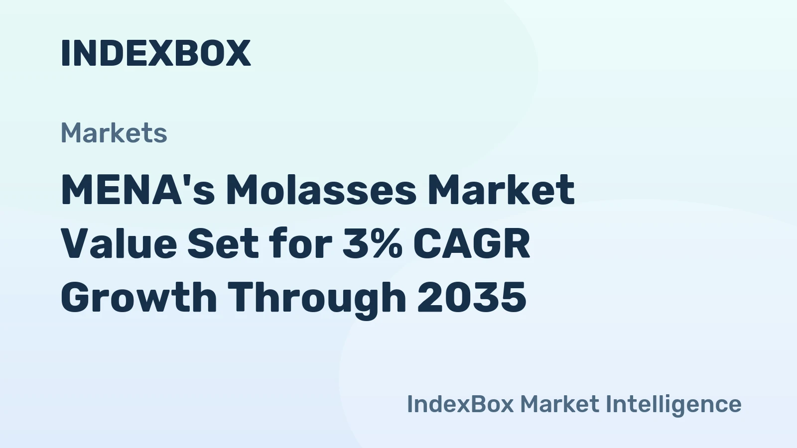 MENA's Molasses Market Value Set for 3% CAGR Growth Through 2035