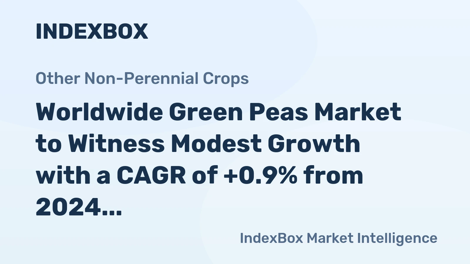 Worldwide Green Peas Market to Witness Modest Growth with a CAGR of +0.9% from 2024 to 2035