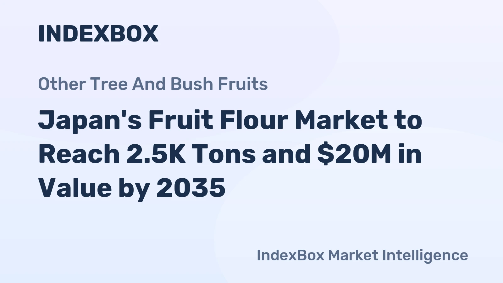 Japan's Fruit Flour Market to Reach 2.5K Tons and $20M in Value by 2035
