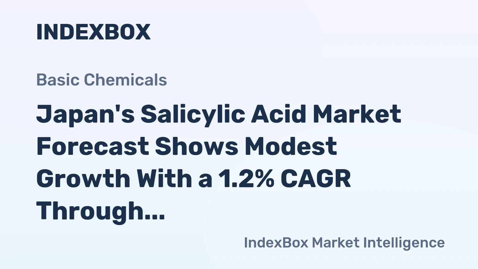 Japan's Salicylic Acid Market Forecast Shows Modest Growth With a 1.2% CAGR Through 2035