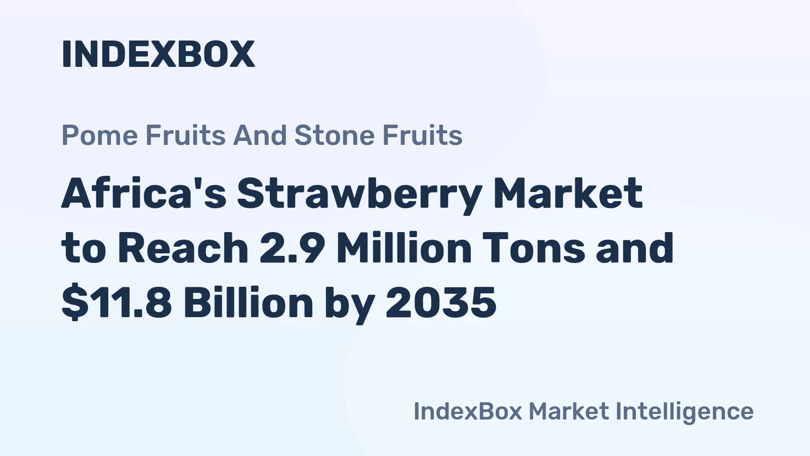 Africa's Strawberry Market to Reach 2.9 Million Tons and $11.8 Billion by 2035