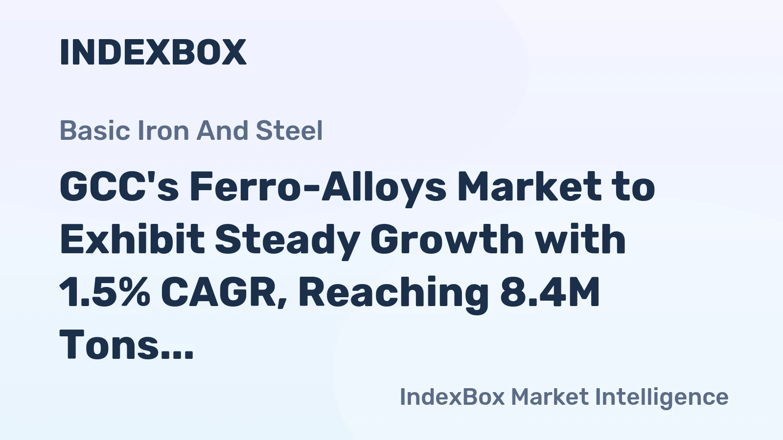 GCC's Ferro-Alloys Market to Exhibit Steady Growth with 1.5% CAGR, Reaching 8.4M Tons by 2035
