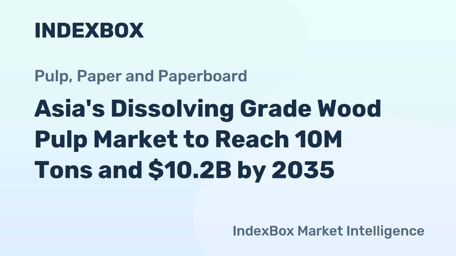 Asia's Dissolving Grade Wood Pulp Market to Reach 10M Tons and $10.2B by 2035