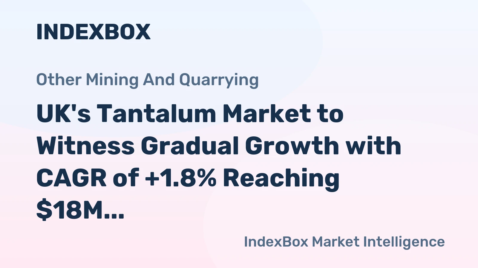 UK's Tantalum Market to Witness Gradual Growth with CAGR of +1.8% Reaching $18M by 2035