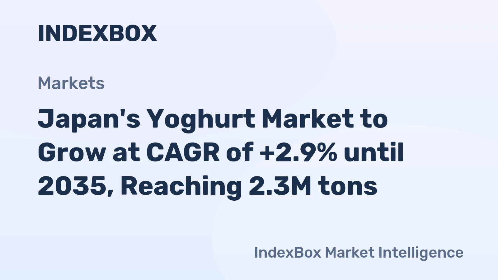 Japan's Yoghurt Market to Grow at CAGR of +2.9% until 2035, Reaching 2.3M tons