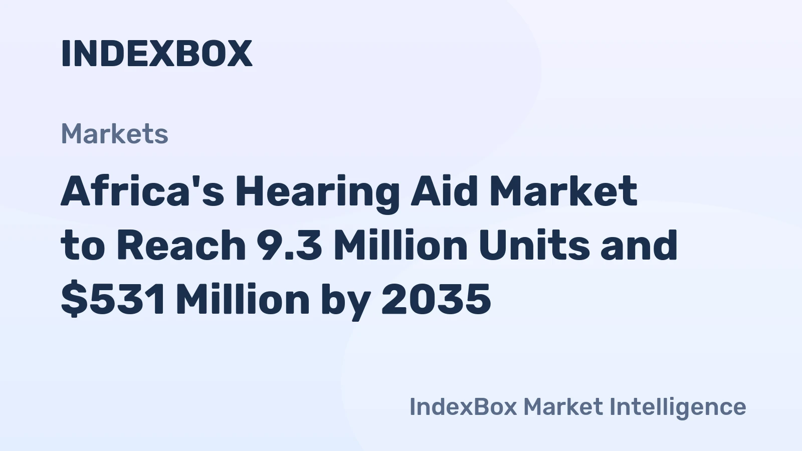 Africa's Hearing Aid Market to Reach 9.3 Million Units and $531 Million by 2035