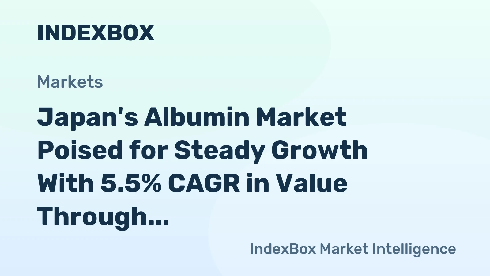 Japan's Albumin Market Poised for Steady Growth With 5.5% CAGR in Value Through 2035