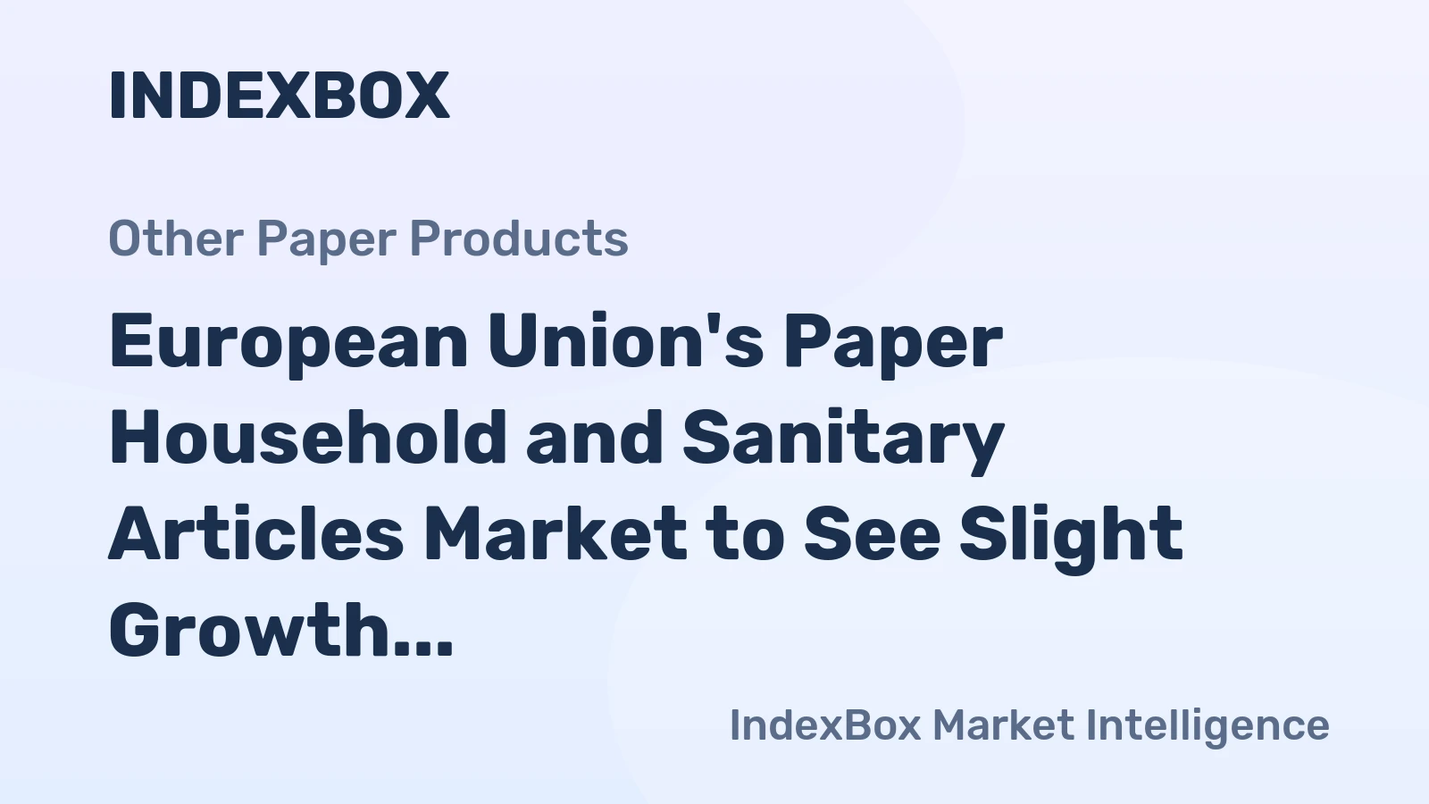 European Union's Paper Household and Sanitary Articles Market to See Slight Growth with +1.8% CAGR from 2024 to 2035, Reaching 9.6M Tons