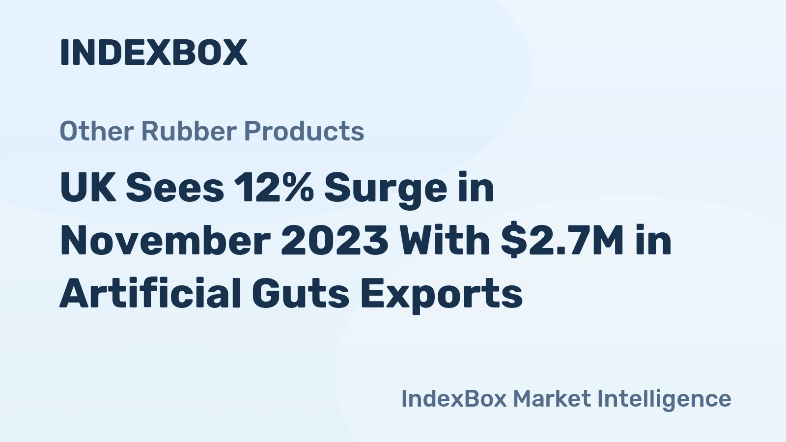 UK Sees 12% Surge in November 2023 With $2.7M in Artificial Guts Exports