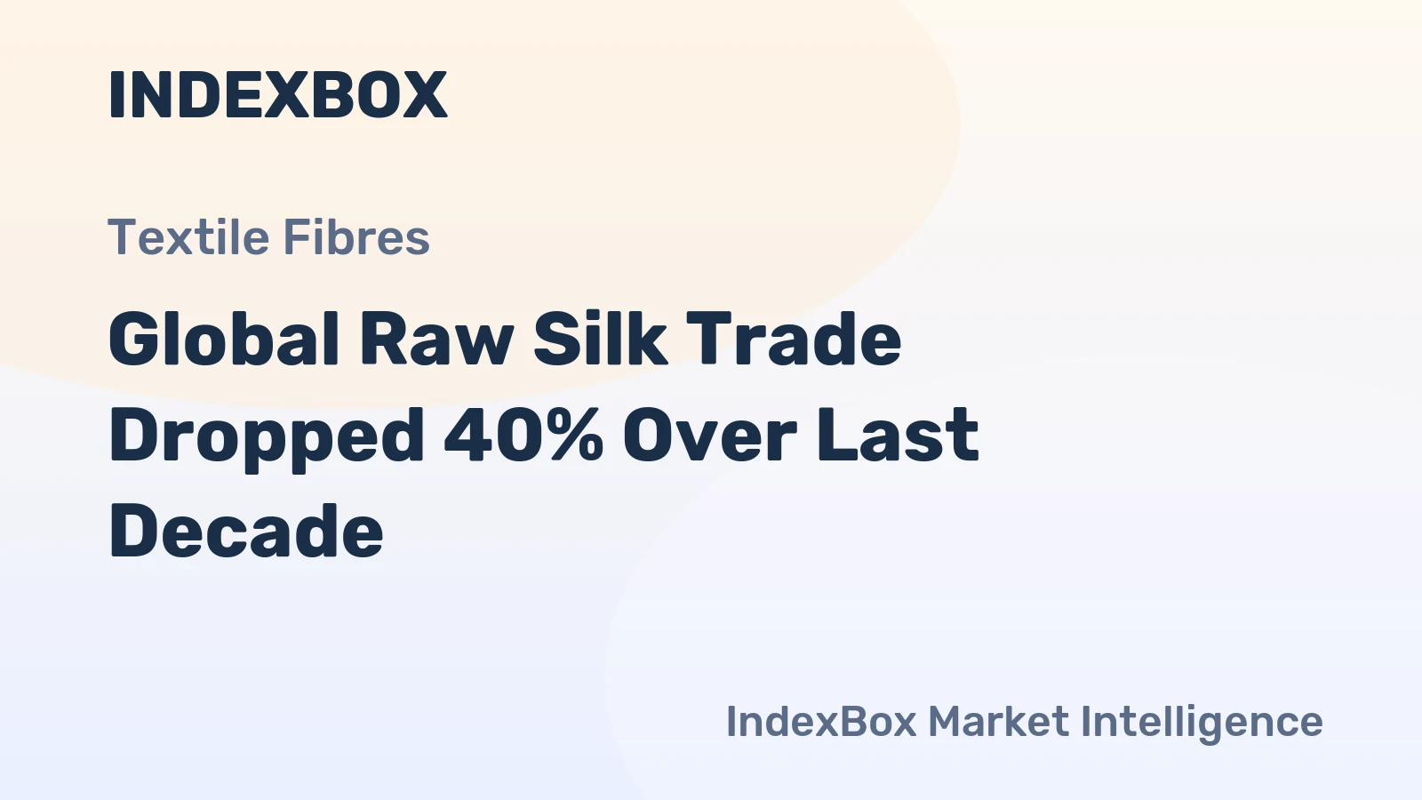 Global Raw Silk Trade Dropped 40% Over Last Decade