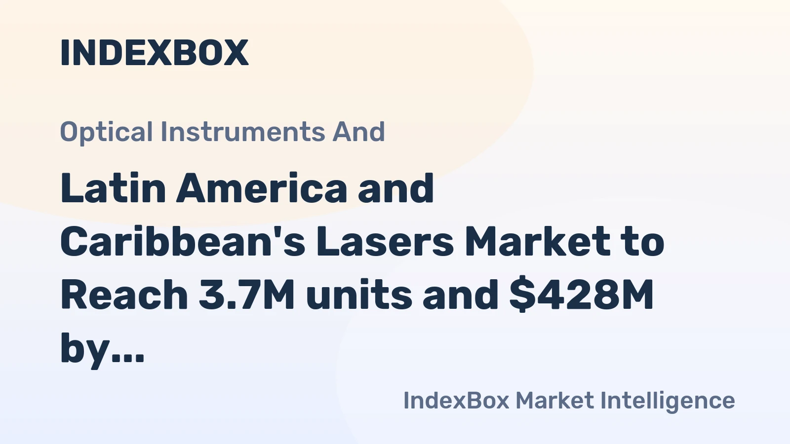 Latin America and Caribbean's Lasers Market to Reach 3.7M units and $428M by 2035